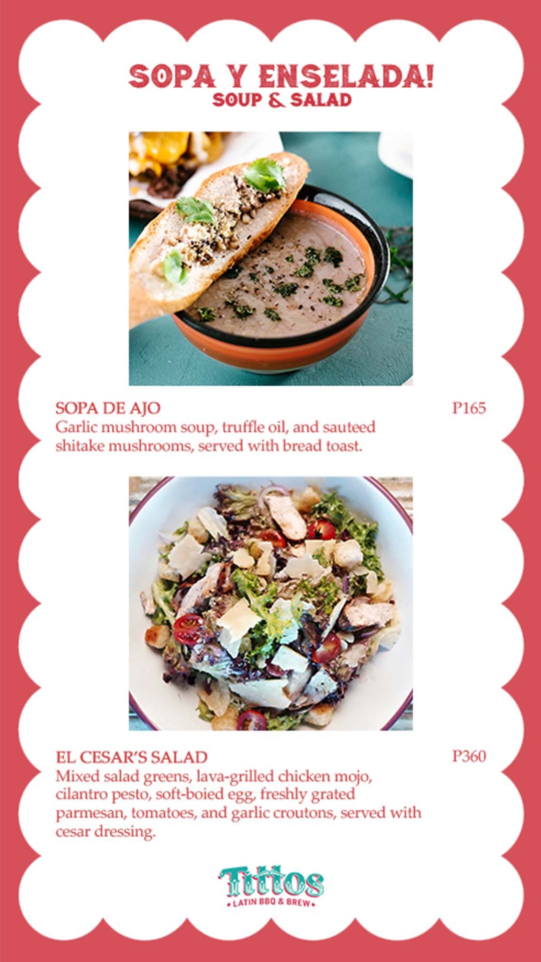 Menu - Tittos Latin BBQ & Brew